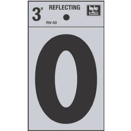 Address Letter, "O", Black Reflective Vinyl, Adhesive, 3-In. - Round ...